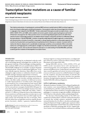 JCI - Transcription factor mutations as a cause of familial myeloid ...